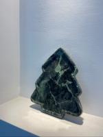 China Modern Luxury Design Natural Pradas Verde Green Marble Tree Art Tray -Premium Marble Artwork for Interior Design for sale