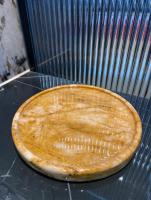 China Luxury Natural Amarillo Marble Tray - Modern Design Centerpiece for Interior Decor for sale