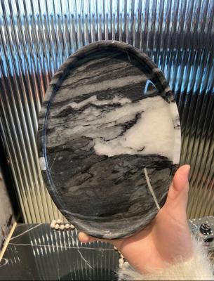 China Luxury Natural Marble Art Tray - Modern Design Centerpiece for Interior Decor for sale
