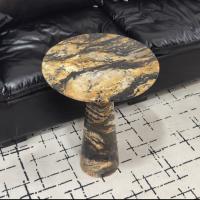 China Brazilian Polished Multi Functional Round Marble Coffee Table Marble Top Side Table for sale