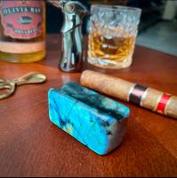 China Blue Emerald Marble Cigar Rest Natural With Luxury Design Scratchproof for sale