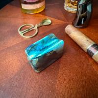 China Blue Emerald Marble Cigar Rest Natural With Luxury Design Scratchproof for sale