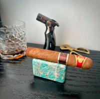China Green Marble Cigar Rest Portable Customized For Office Decoration for sale