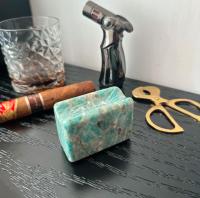 China Green Marble Cigar Rest Portable Customized For Office Decoration for sale
