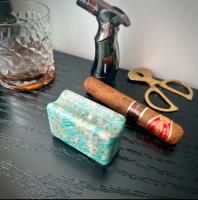 China Green Marble Cigar Rest Portable Customized For Office Decoration for sale