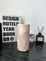 China PinkShell Stone Flower Vase High Durability Luxury Style Handcrafted for sale