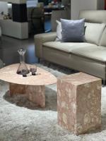 China PinkShell Natural Marble Table Handcrafted For Versatile Applications for sale