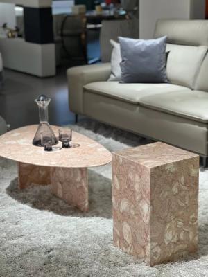 China PinkShell Natural Marble Table Handcrafted For Versatile Applications for sale
