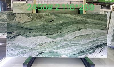 China Black With Green Veining Marble Slab 18mm or 20mm Thickness for sale