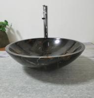 China Luxury Portoro Marble Vanity Basin - Handcrafted Artistry with Gold Veins for Elegant Bathrooms for sale