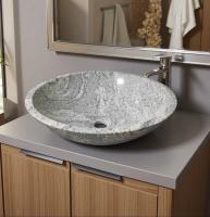 China Wave Sand Granite Vanity Basin - Nature's Artistry with Gray Veins for Luxury Bathroom Decor for sale