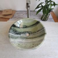 China Premium Shangri-La Jadeite Marble Vanity Basin | Luxury High-Gloss Finish for sale
