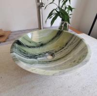 China Premium Shangri-La Jadeite Marble Vanity Basin | Luxury High-Gloss Finish for sale