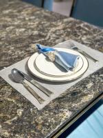 China Platinum Diamonds Marble Luxury Dining Table | High-End Villa & Apartment Centerpiece for sale
