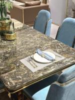 China Platinum Diamonds Marble Luxury Dining Table | High-End Villa & Apartment Centerpiece for sale