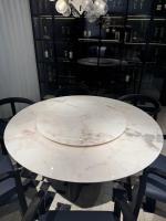 China Namibia Oyster Ehite White Marble Round Dining Table - Elegant Tuscan Style Centerpiece for sale