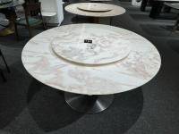 China Namibia Oyster Ehite White Marble Round Dining Table - Elegant Tuscan Style Centerpiece for sale