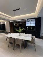 China Luxury Long Dining Table in Oyster White Marble | The Centerpiece for Sophisticated Entertaining for sale