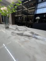 China Luxury Long Dining Table in Oyster White Marble | The Centerpiece for Sophisticated Entertaining for sale