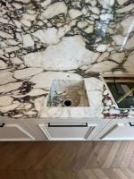 China Luxury Bvlgari Purple Marble Countertop | Amethyst Surface for Kitchen & Vanity for sale