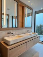 China Natural Limestone Bathroom Washbasin | Elegant Stone Vanity with Soft Texture for sale