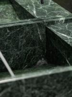 China Pradas Verde Green Marble Bathroom Washbasin | Deep Jade Stone Vanity for sale