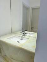 China Verde Alpi Marble Bathroom Washbasin | Jade Green with Gold Veins Vanity for sale