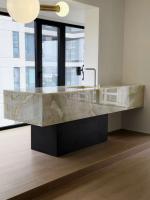 China Luxury Verde Alpi Marble Countertop | Jade Green with Gold Veins for Kitchen & Bathroom for sale