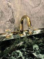 China Luxury Pradas Verde Marble Vanity Top | Deep Green with Silver Gray Veins for sale