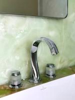 China Verde Almi Marble Vanity Top - Luxury Green Veined Bathroom Countertop for sale