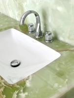 China Verde Almi Marble Vanity Top - Luxury Green Veined Bathroom Countertop for sale