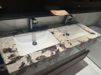 China Snowy Mountain Blue Marble Vanity Top - Luxury Bathroom Countertop with Gray Blue Veins for sale