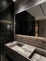 China Silver Travertino Marble Vanity Top - Luxury Gray Silver Veined Bathroom Countertop for sale