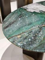 China Emerald Marble Dining Table - Luxury Green Veined Art Table for Dining Room for sale