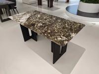 China Green Pandora Marble Dining Table - Luxury Crystalline Art Table for Dining Room for sale