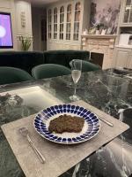 China Verde Green Marble Dining Table - Luxury Art Table with Silver Gray Veins for sale