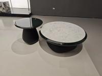 China Crystal White Marble Coffee Table - Luxury Cloud Veined Art Centerpiece for Living Room for sale