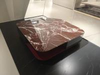 China Rosso Levanto Marble Coffee Table - Luxury Crimson Art Centerpiece for Living Room for sale