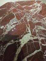 China Rosso Levanto Marble Coffee Table - Luxury Crimson Art Centerpiece for Living Room for sale