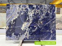 China Brazilian Cloisonné Marble Slab - Luxury Deep Sea Blue Marble for Countertops & Walls for sale
