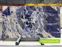 China Brazilian Cloisonné Marble Slab - Luxury Deep Sea Blue Marble for Countertops & Walls for sale