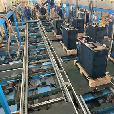 China Galvanized Steel Pipe Air Source Heat Pump Assembly Line 40-300kW 380V with PLC Control System for sale