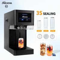 China Stainless Steel Can Sealing Machine Fully Automatic For Plastic Beverage Can for sale