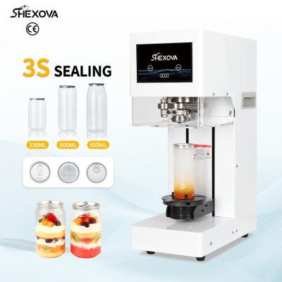 China Touch Screen Automatic Can Sealer Speed 25 pcs /min Without Replacing Bases for sale