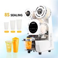 China Heat Shrink Fully Automatic Cups Sealing Machine 25pcs/Min For Paper Plastic Cups for sale