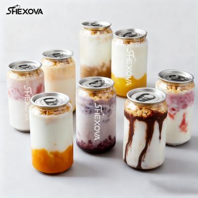 China Flip Top Customization Pet Can For Bubble Tea Cake Beverages for sale