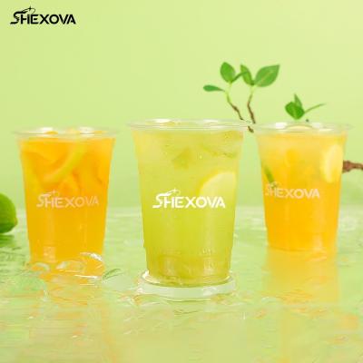 China Disposable Transparent PET Coffee Plastic Cup With Direct Drinking Lid for sale