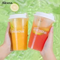 China 360ml 500ml 700ml Injection Plastic Beverage Cup Custom Logo Disposable Plastic Cup for sale