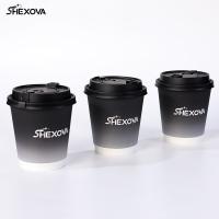 China Biodegradable Wear Resistant Paper Cups With UV Printing For Espresso Coffee Milk Tea for sale