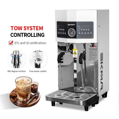 China Fully Automatic Control Panel Double Steam Milk Foaming Machine For Coffee Shop for sale